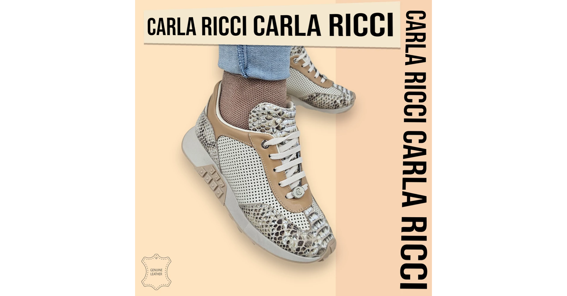 Carla Ricci 001-2023 bézs sportcipő - Carla Ricci - Carla Ricci webáruház